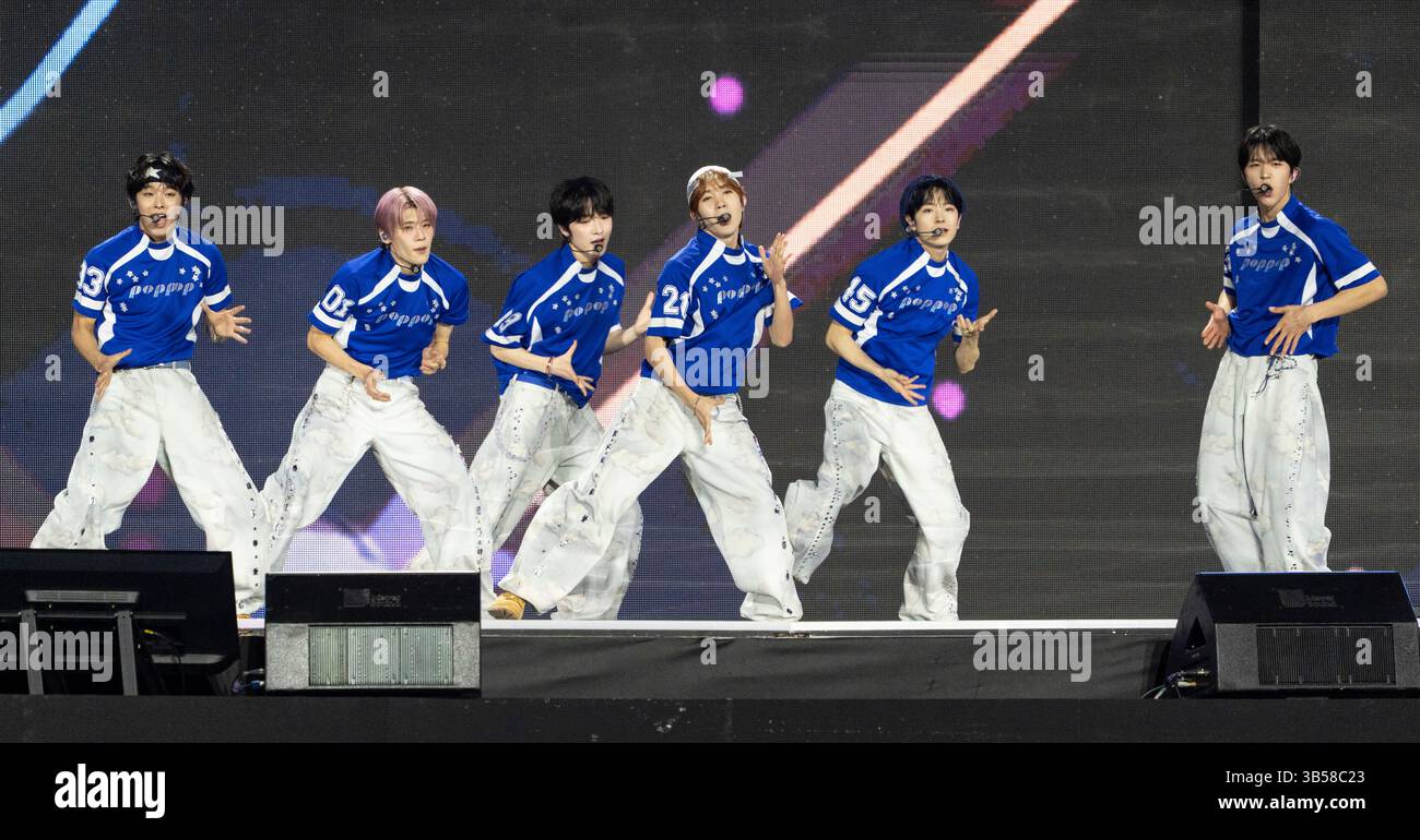 30 April 2025 - Seoul, South Korea : Japanese members Sion, Riku, Yushi ...
