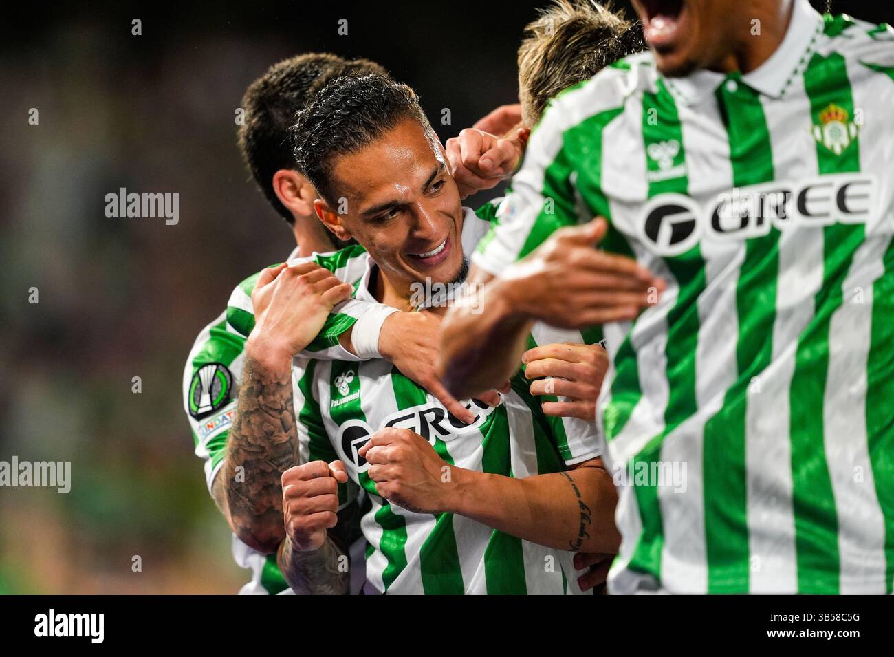 Antony Matheus dos Santos of Real Betis celebrates a goal during the ...