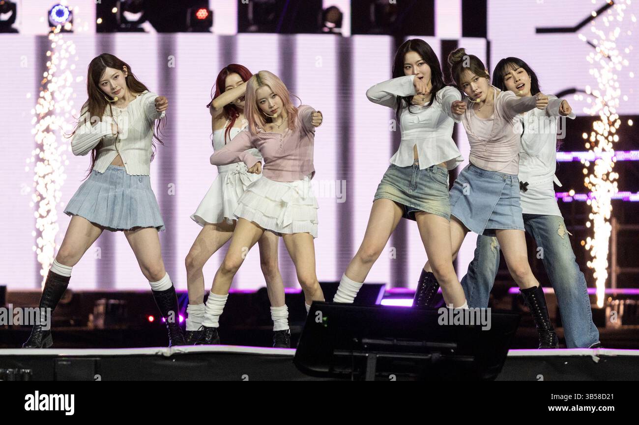 Seoul, South Korea. 30th Apr, 2025. Rapper J, Sieun, Seeun, Isa, Sumin ...