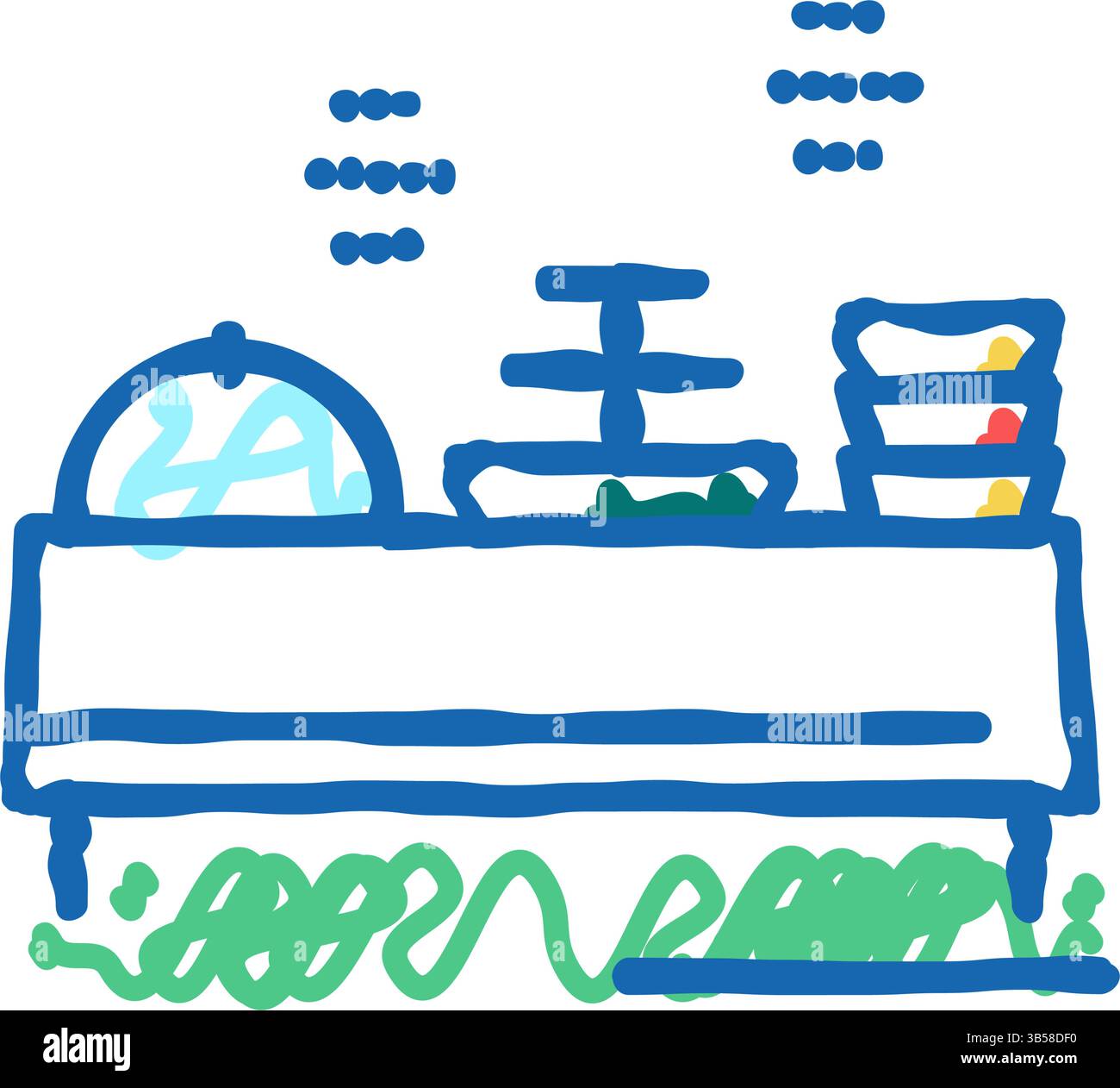 Buffet linear icons set hi-res stock photography and images - Alamy