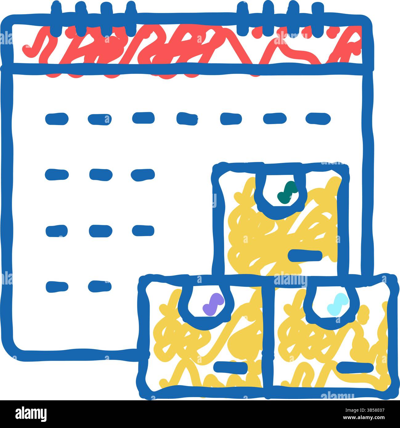date and time supply icon doodle illustration Stock Vector Image & Art ...