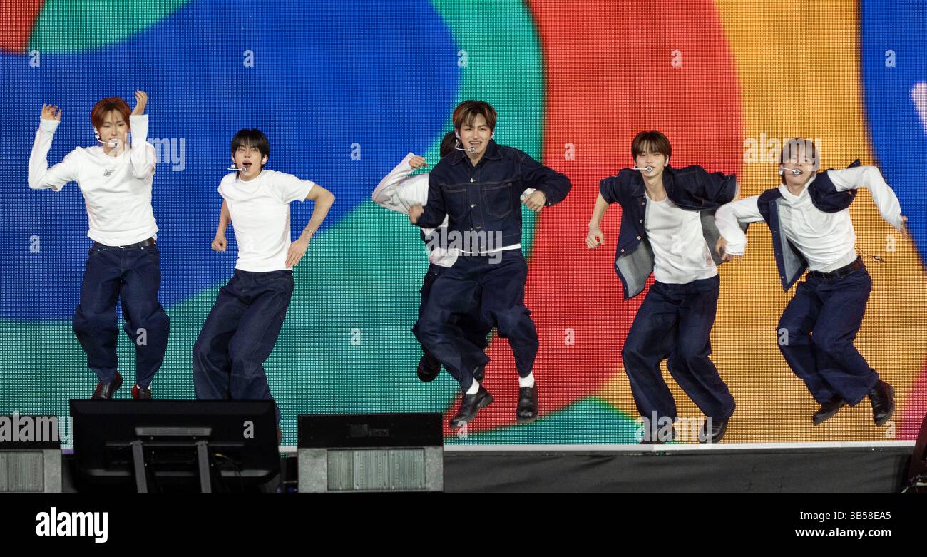 Seoul, South Korea. 30th Apr, 2025. Shinyu, Dohoon, Youngjae, Hanjin ...