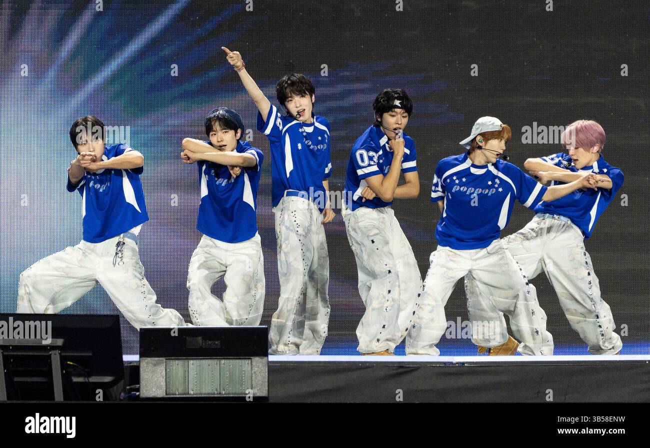 Seoul, South Korea. 30th Apr, 2025. Japanese members Sion, Riku, Yushi ...