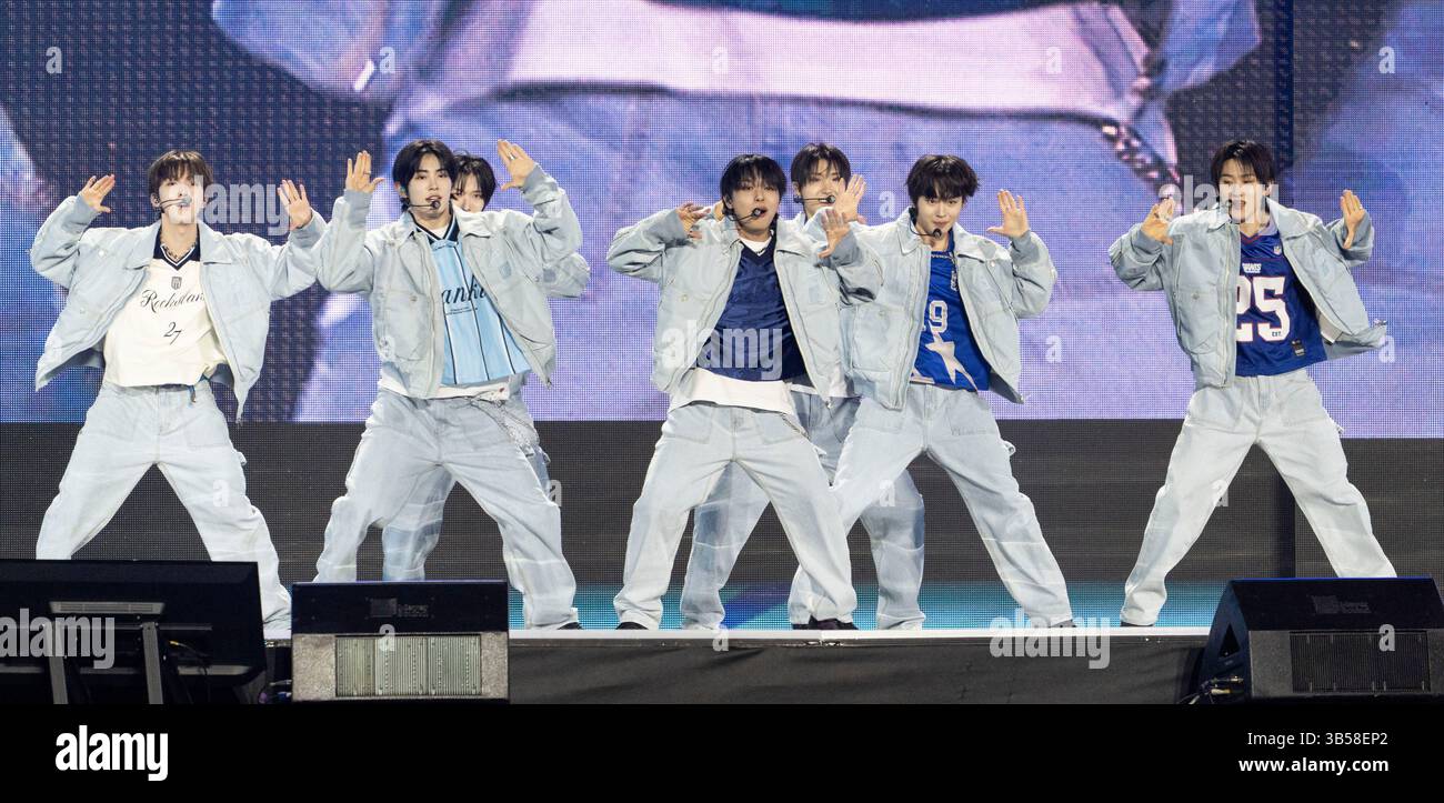 Seoul, South Korea. 30th Apr, 2025. Keiju, Minjae, Donghwa, Amaru ...