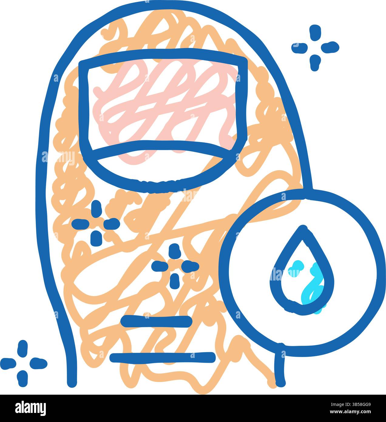 healthy clean toe nail, hygiene icon doodle illustration Stock Vector ...