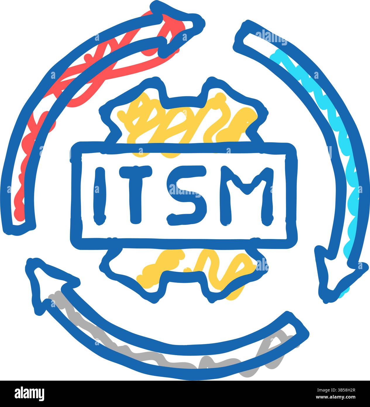 it service management icon doodle illustration Stock Vector Image & Art ...