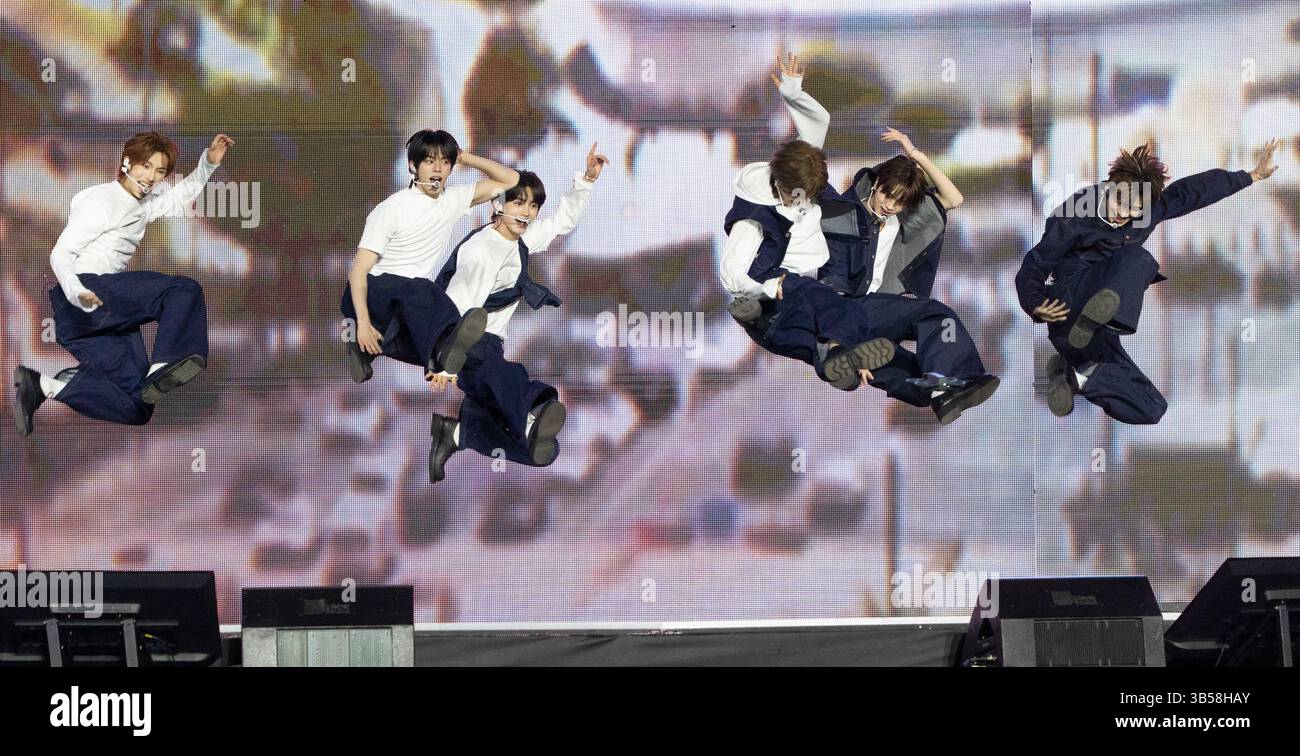 Seoul, South Korea. 30th Apr, 2025. Shinyu, Dohoon, Youngjae, Hanjin ...