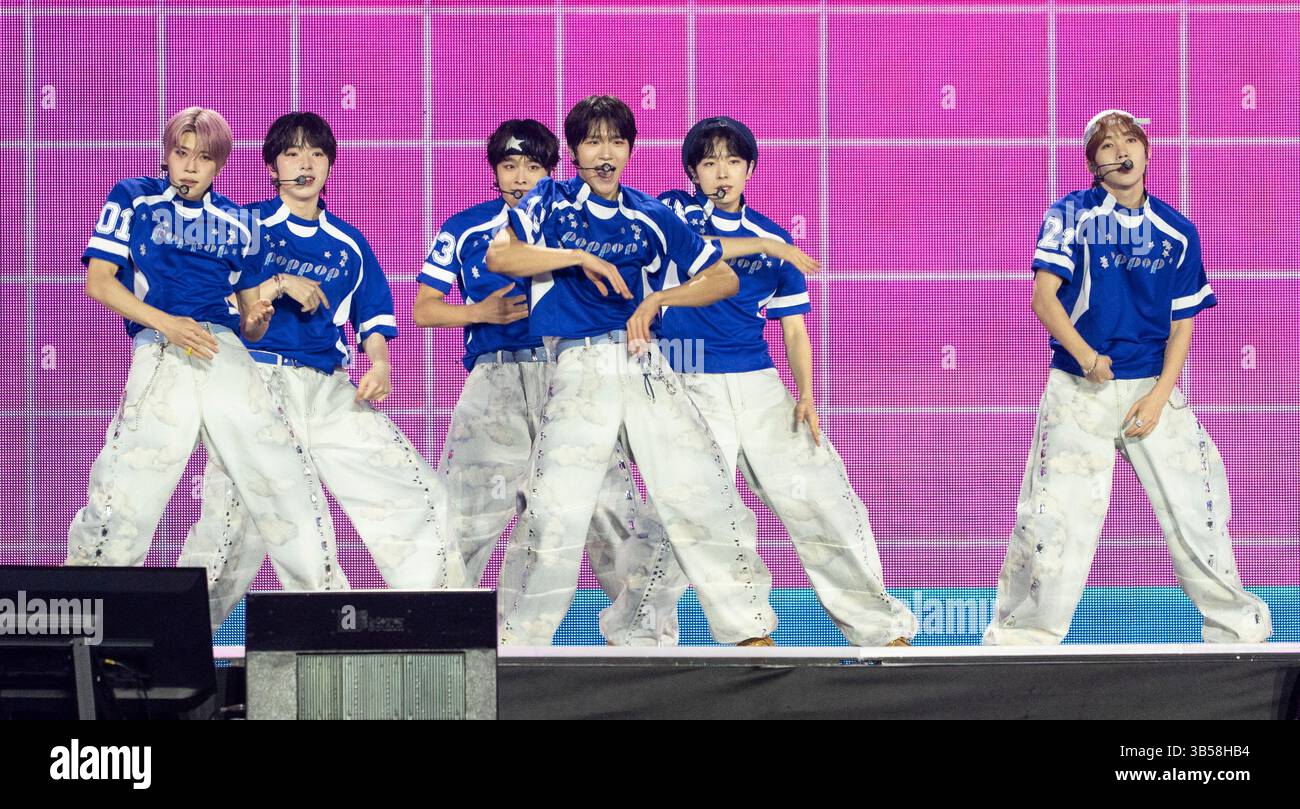 Seoul, South Korea. 30th Apr, 2025. Japanese members Sion, Riku, Yushi ...