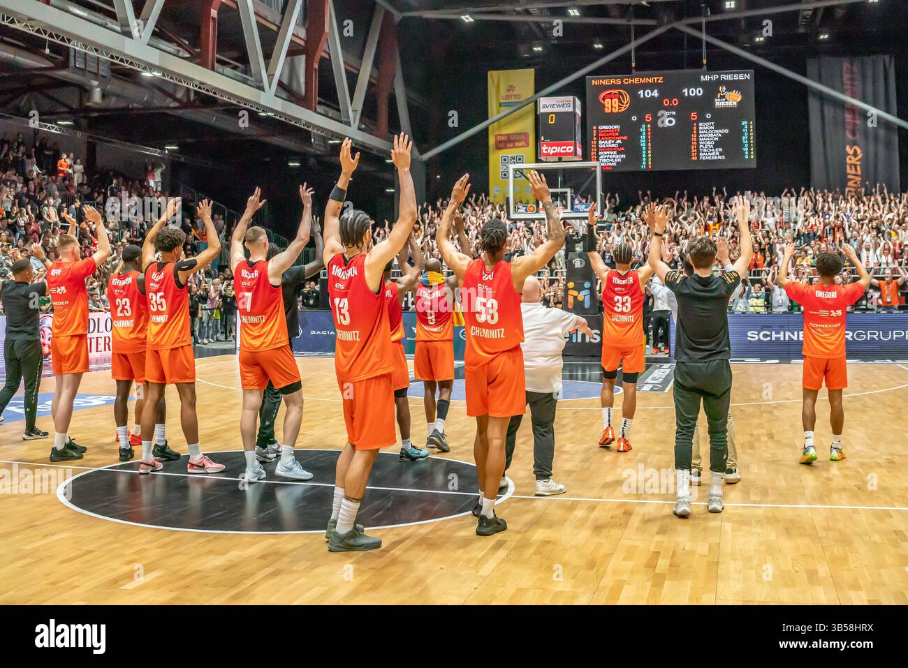 Chemnitz, Deutschland 01. Mai 2025: 1.BBL - 2024/2025 - Niners Chemnitz ...