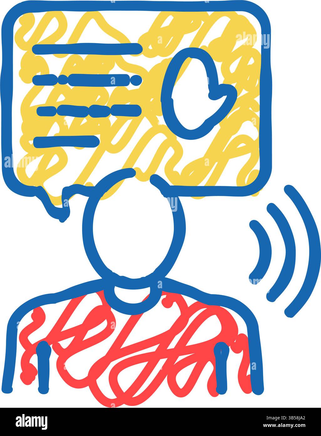 human greeting speech icon doodle illustration Stock Vector Image & Art ...