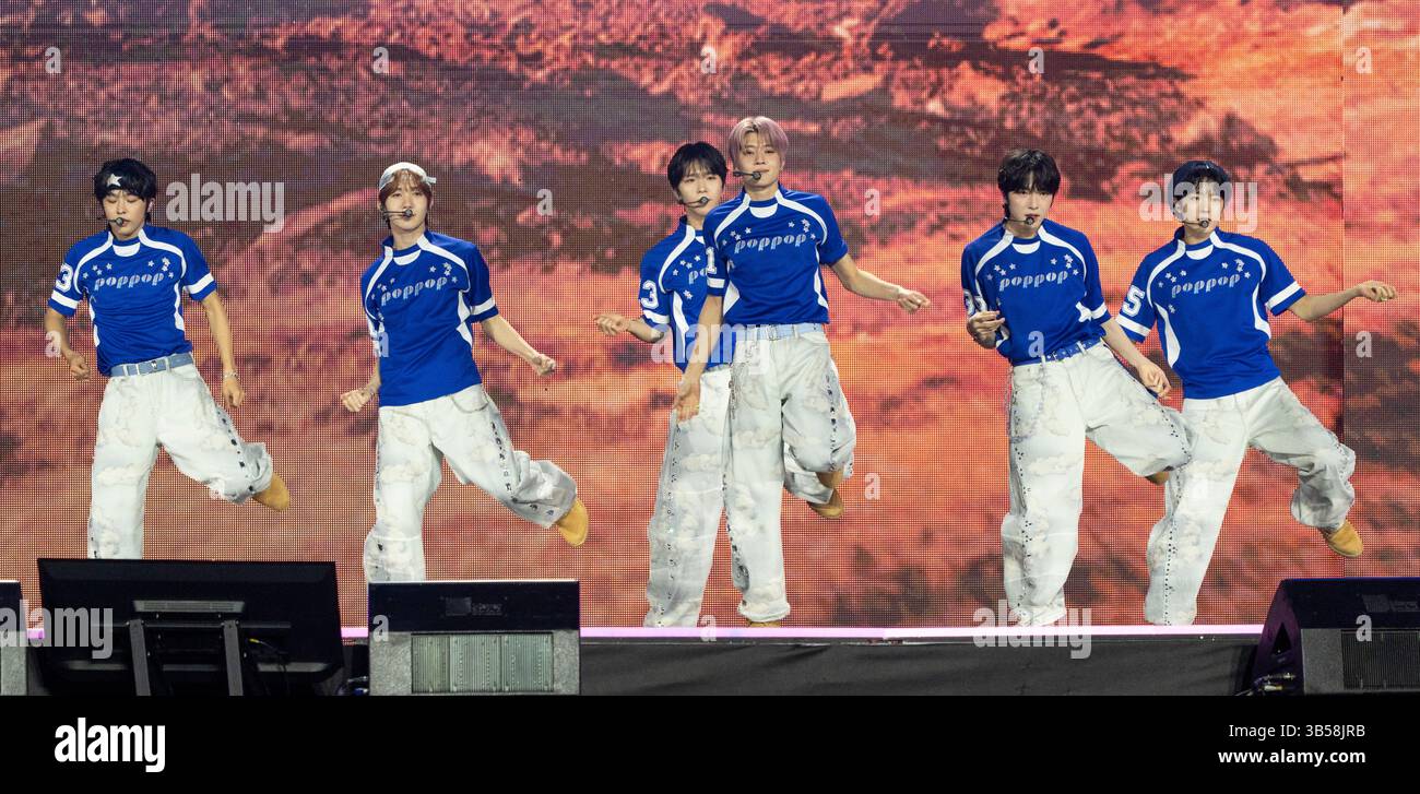 Seoul, South Korea. 30th Apr, 2025. Japanese members Sion, Riku, Yushi ...