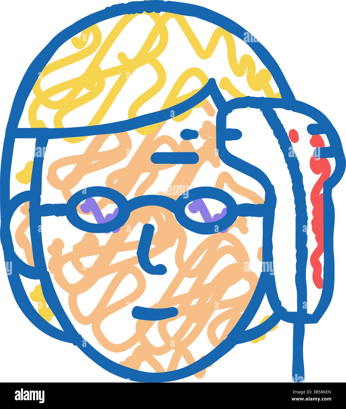 facial skin resufacing laser icon doodle illustration Stock Vector ...