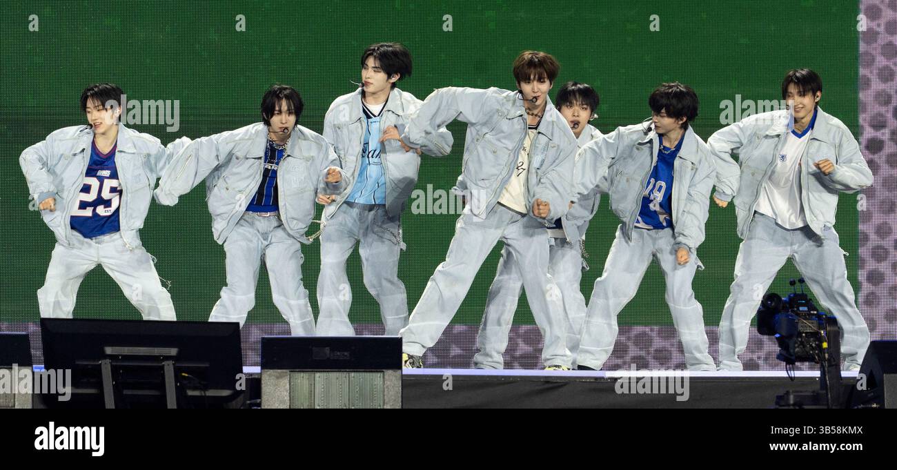 Seoul, South Korea. 30th Apr, 2025. Keiju, Minjae, Donghwa, Amaru ...