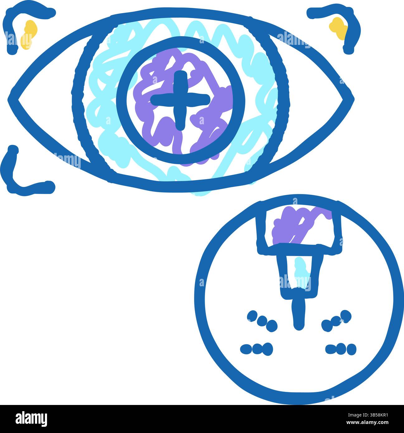 eye vision laser treatment icon doodle illustration Stock Vector Image ...