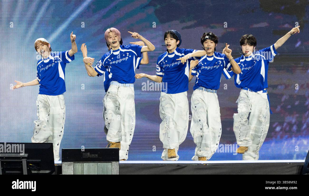 Seoul, South Korea. 30th Apr, 2025. Japanese members Sion, Riku, Yushi ...