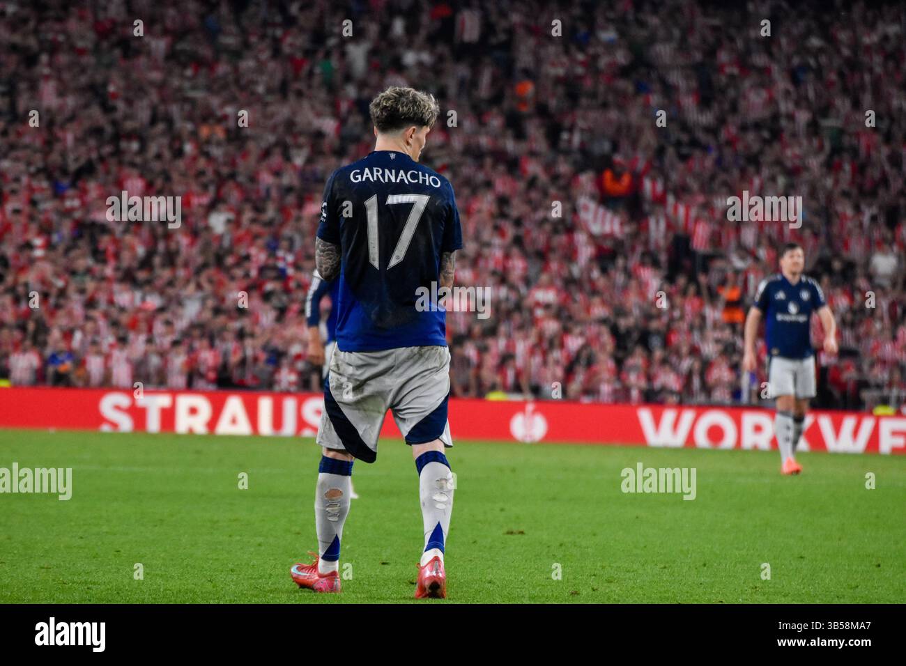 Bilbao, Spain, May 1, 2025: Alejandro Garnacho 17 Manchester United ...