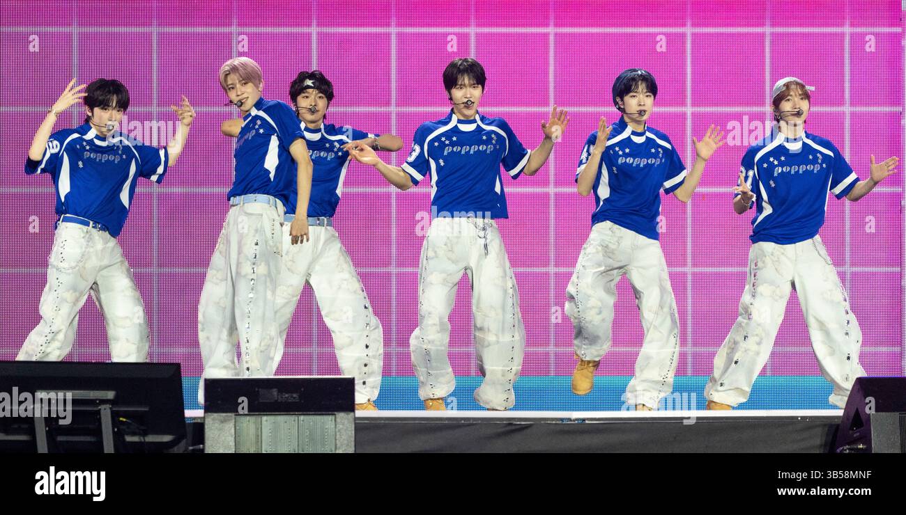 Seoul, South Korea. 30th Apr, 2025. Japanese members Sion, Riku, Yushi ...