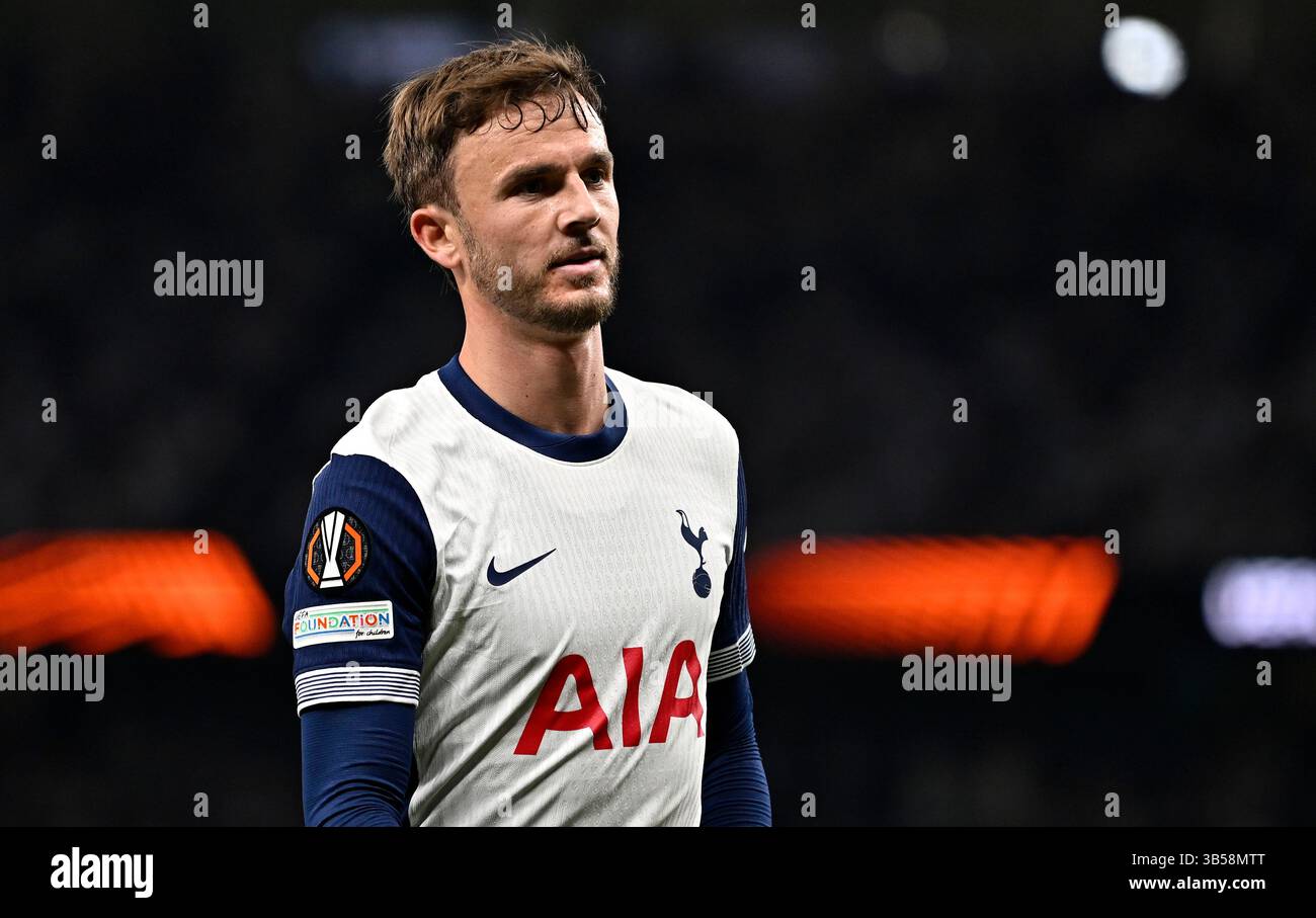 London, UK. 1st May, 2025. James Maddison (Spurs) during the Tottenham ...