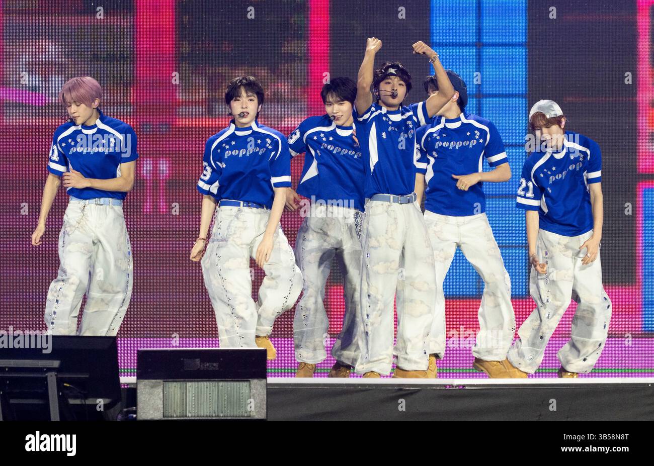 Seoul, South Korea. 30th Apr, 2025. Japanese members Sion, Riku, Yushi ...