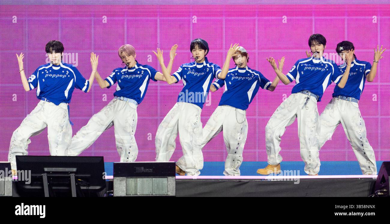 Seoul, South Korea. 30th Apr, 2025. Japanese members Sion, Riku, Yushi ...