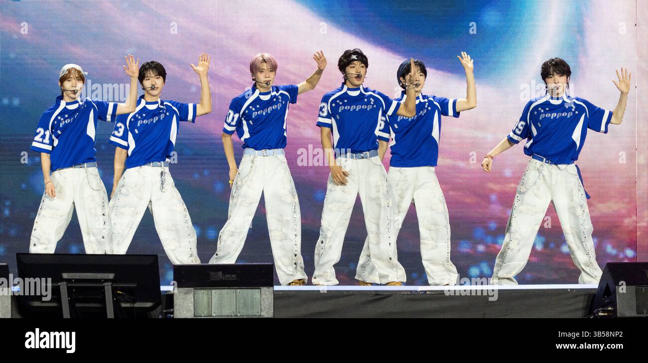 Seoul, South Korea. 30th Apr, 2025. Japanese members Sion, Riku, Yushi ...