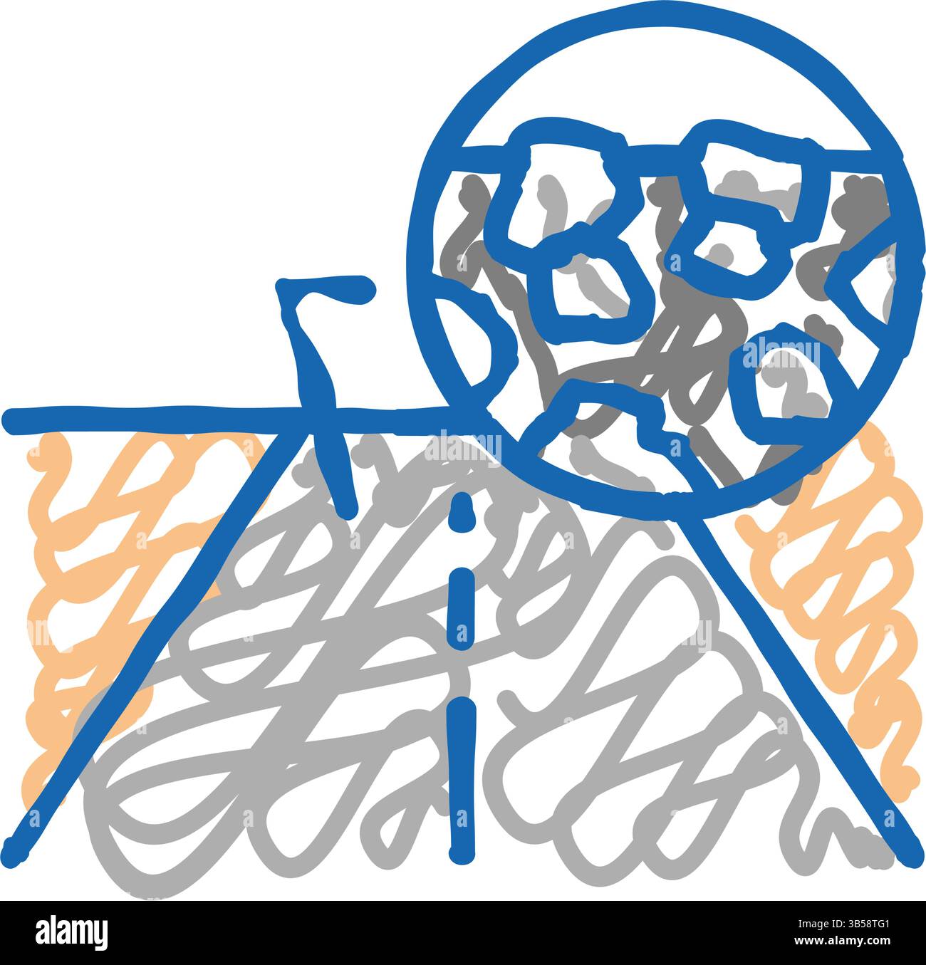 gravel crashed stone road icon doodle illustration Stock Vector Image ...