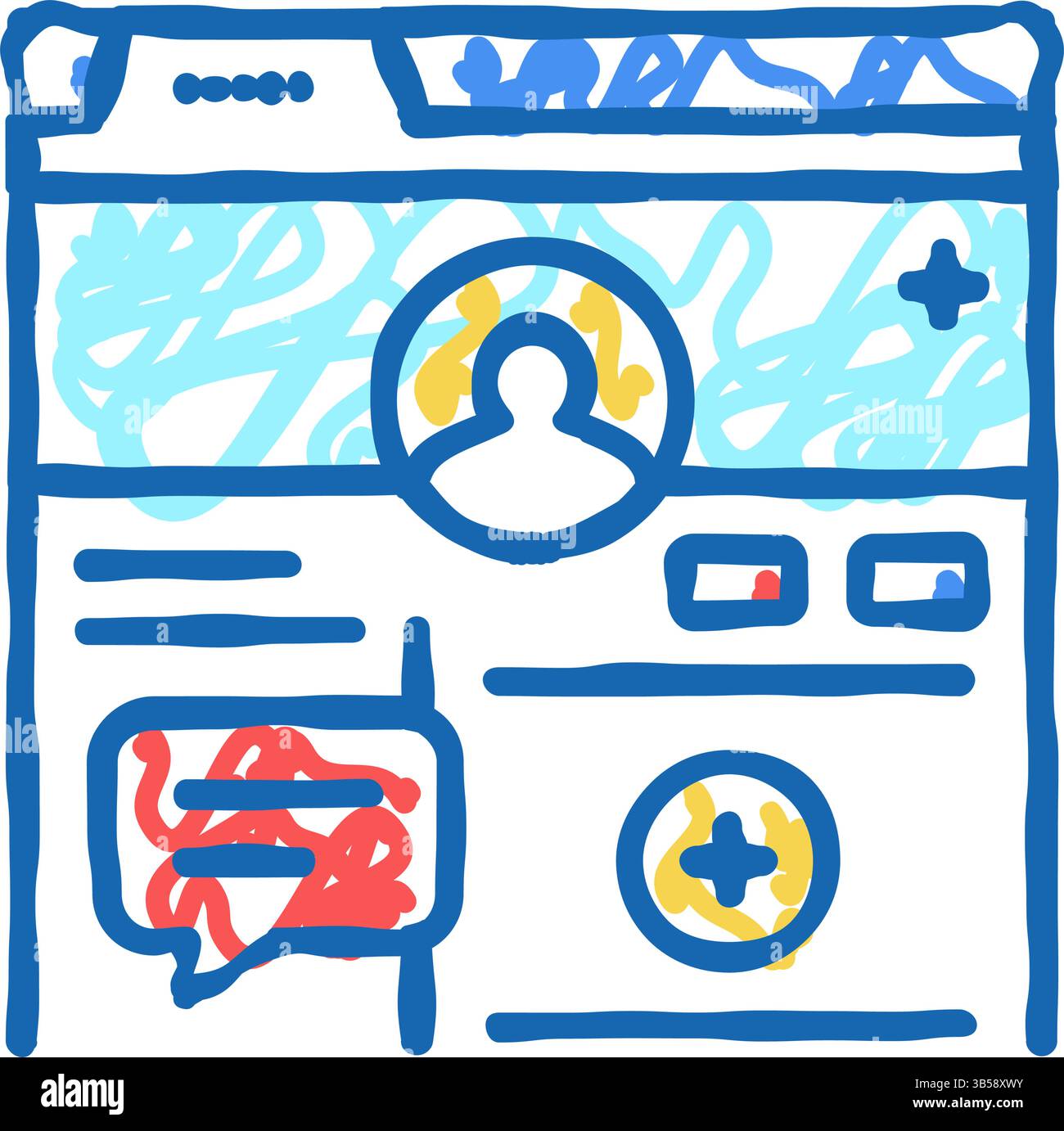 Registration social page icon Stock Vector Images - Alamy