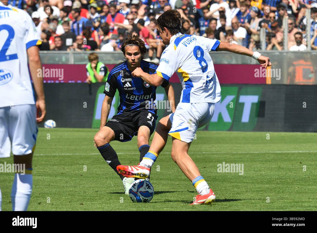 Pisa, Italy. 02nd May, 2025. Isak Vural (Frosinone) thwarted by Markus ...