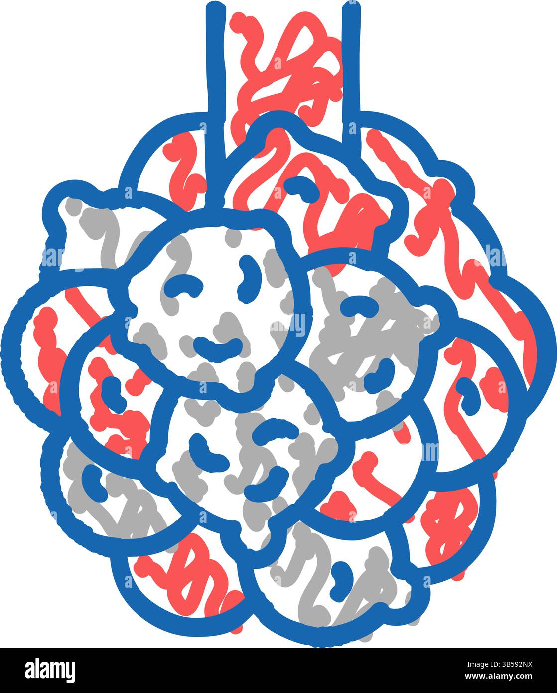 bronchiectasis lungs disease icon doodle illustration Stock Vector ...