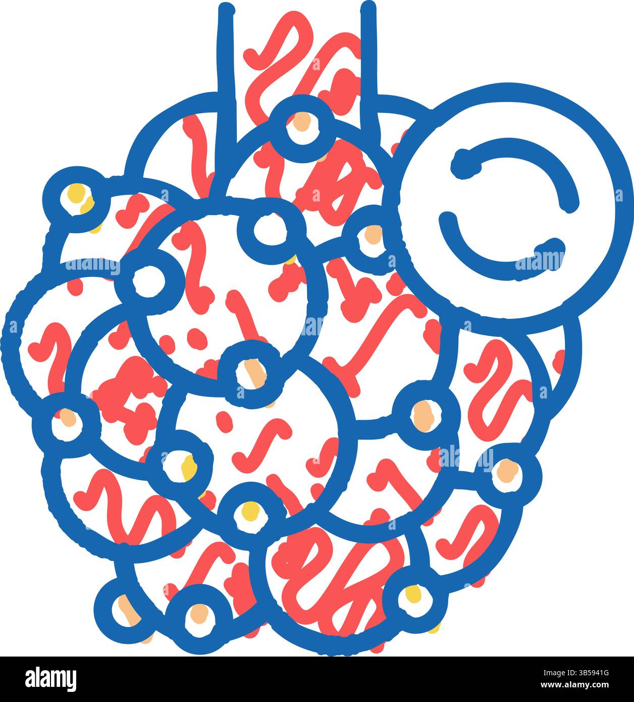 interstitial lung disease icon doodle illustration Stock Vector Image ...