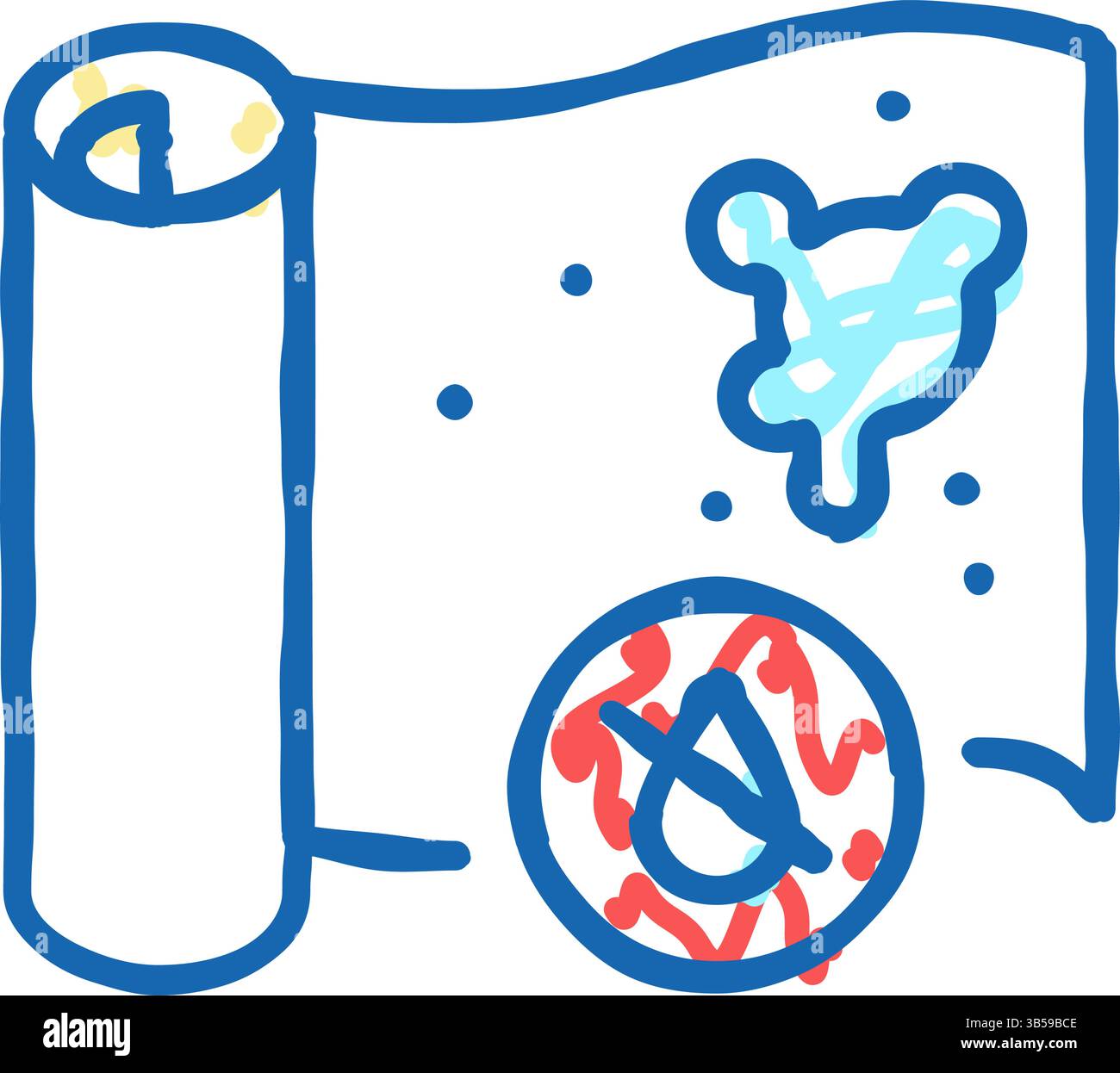 non-waterproof wallpaper icon doodle illustration Stock Vector Image ...