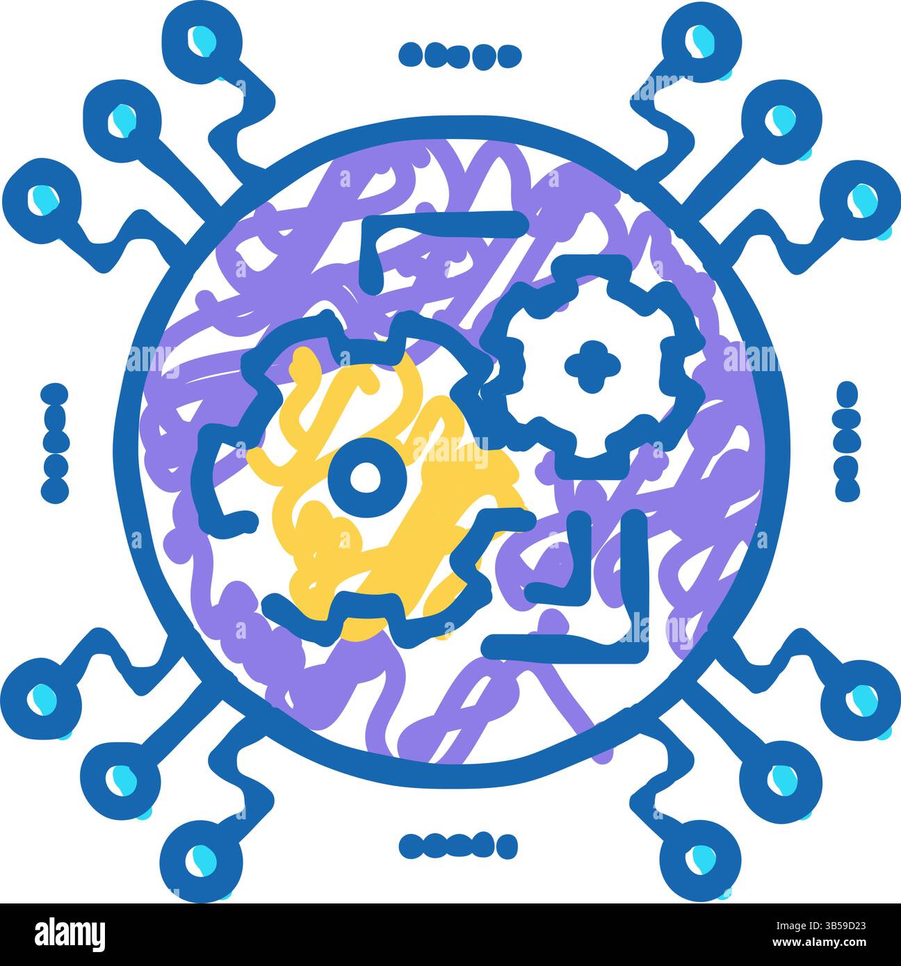 technology system icon doodle illustration Stock Vector Image & Art - Alamy