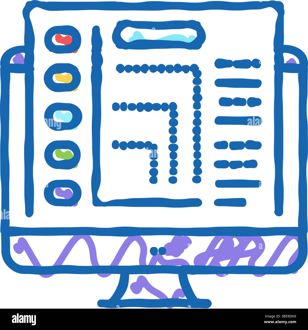 electronic report icon doodle illustration Stock Vector Image & Art - Alamy