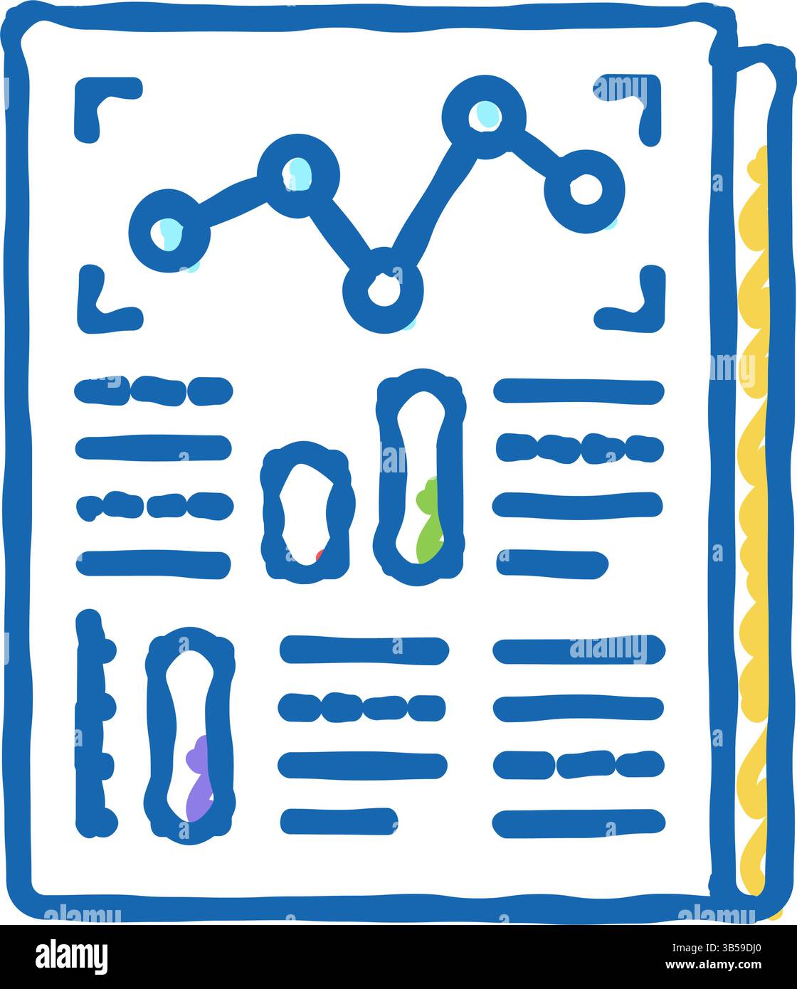 statistical report icon doodle illustration Stock Vector Image & Art ...