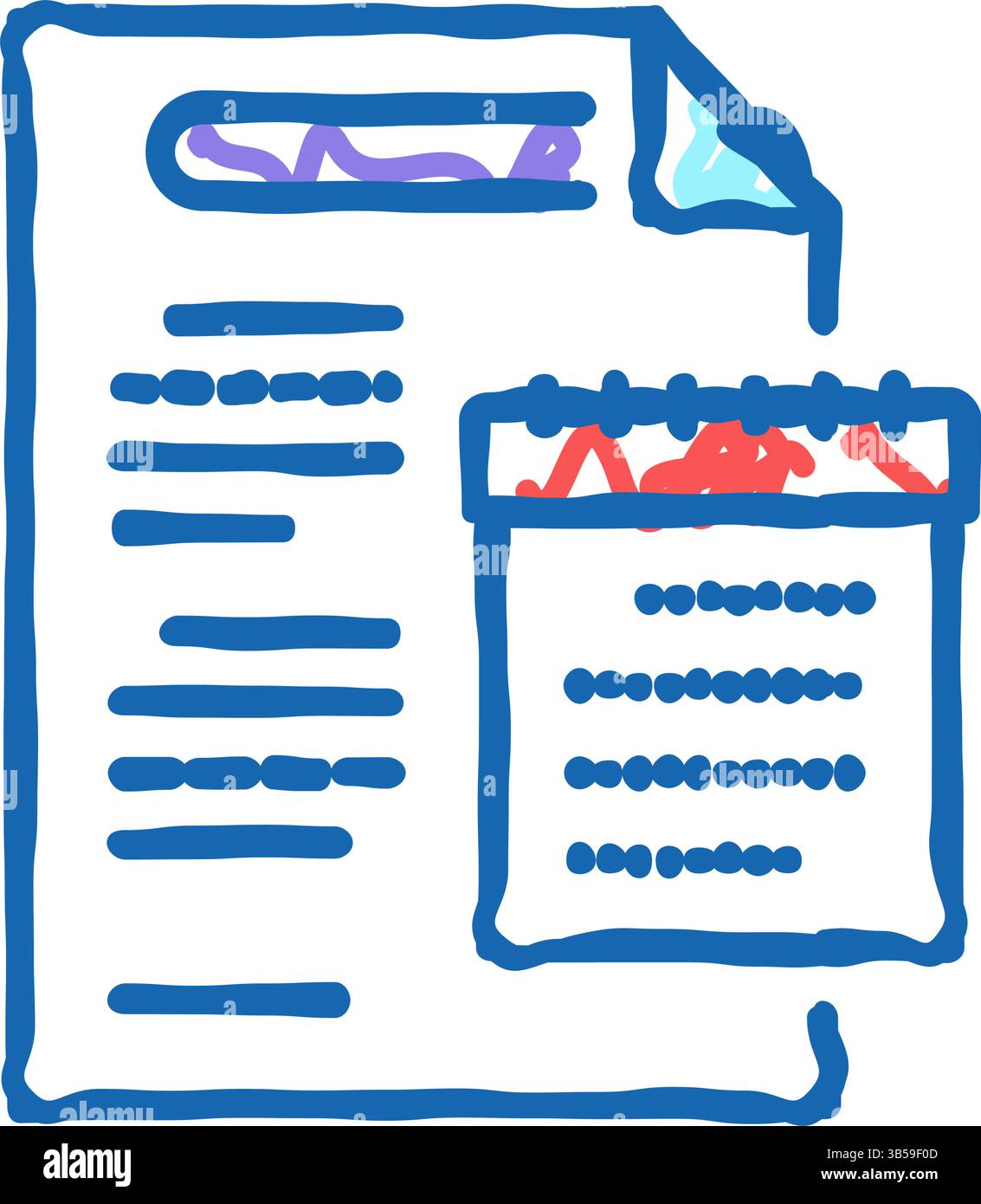 Annual report file color Stock Vector Images - Alamy