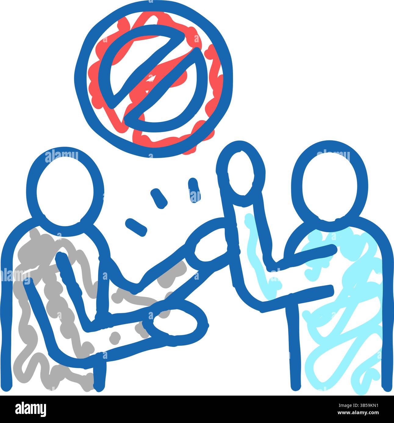 people fight poverty problem icon doodle illustration Stock Vector ...