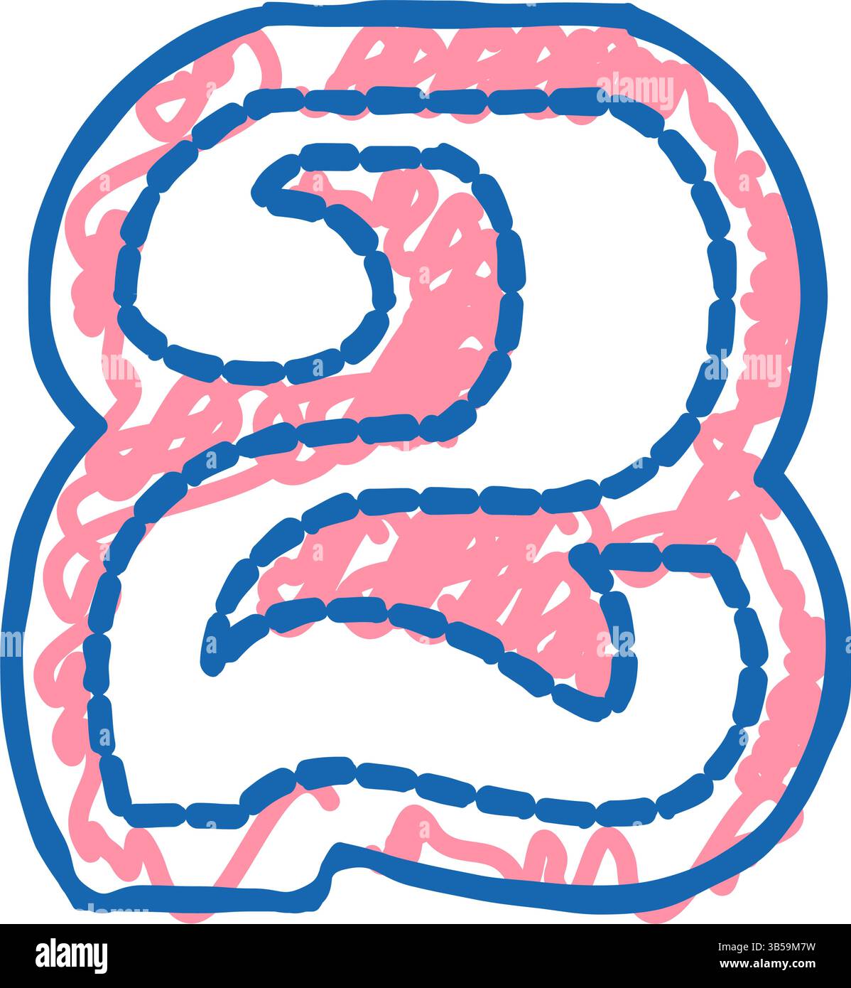 second number icon doodle illustration Stock Vector Image & Art - Alamy