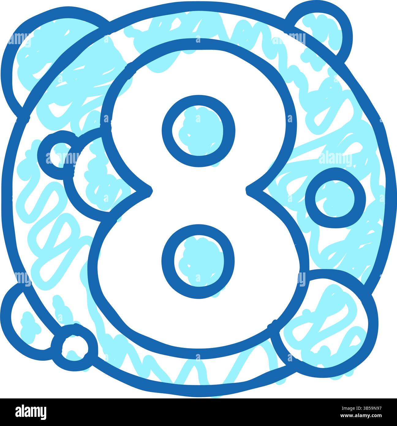 eighth number icon doodle illustration Stock Vector Image & Art - Alamy