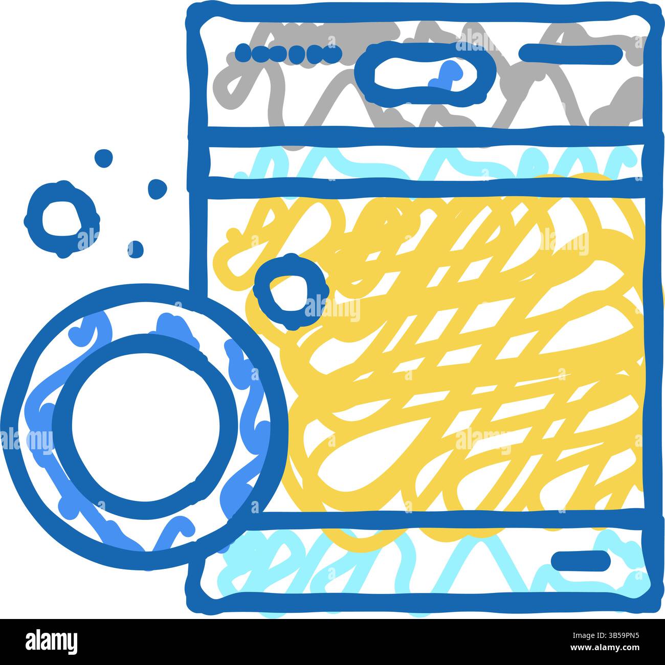 dishwasher machine icon doodle illustration Stock Vector Image & Art ...