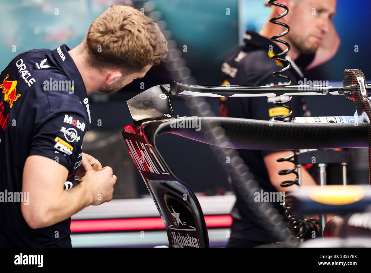 Red Bull Racing RB21, mechanical detail rear wing during the Formula 1 ...
