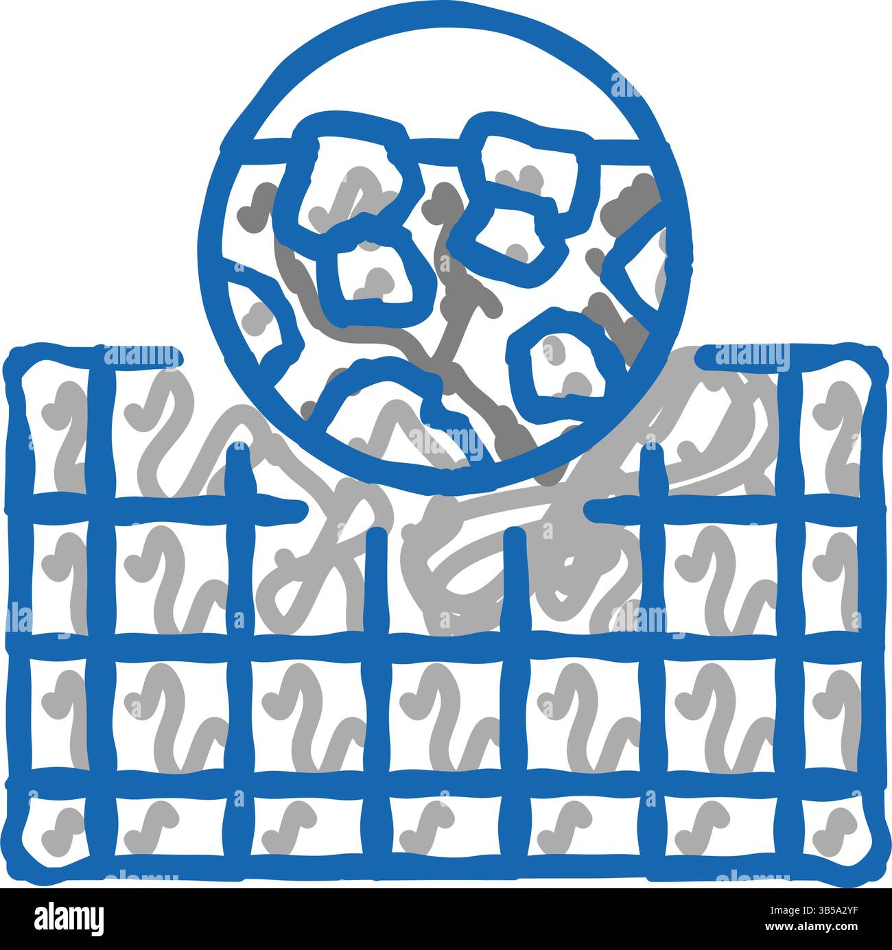 foundation stone gravel component icon doodle illustration Stock Vector ...