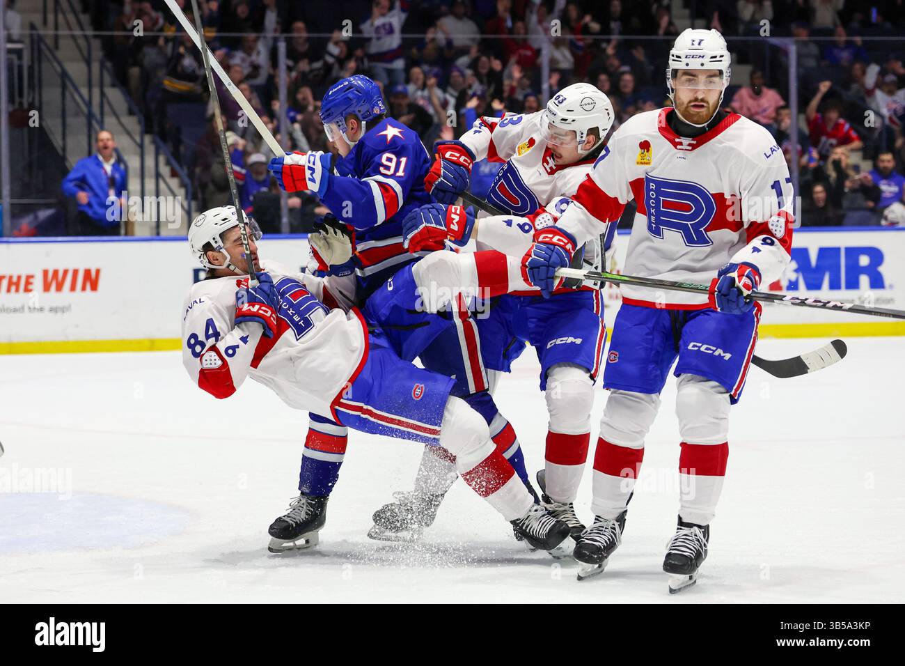 Rochester, New York, USA. 11th Apr, 2025. Rochester Americans forward ...