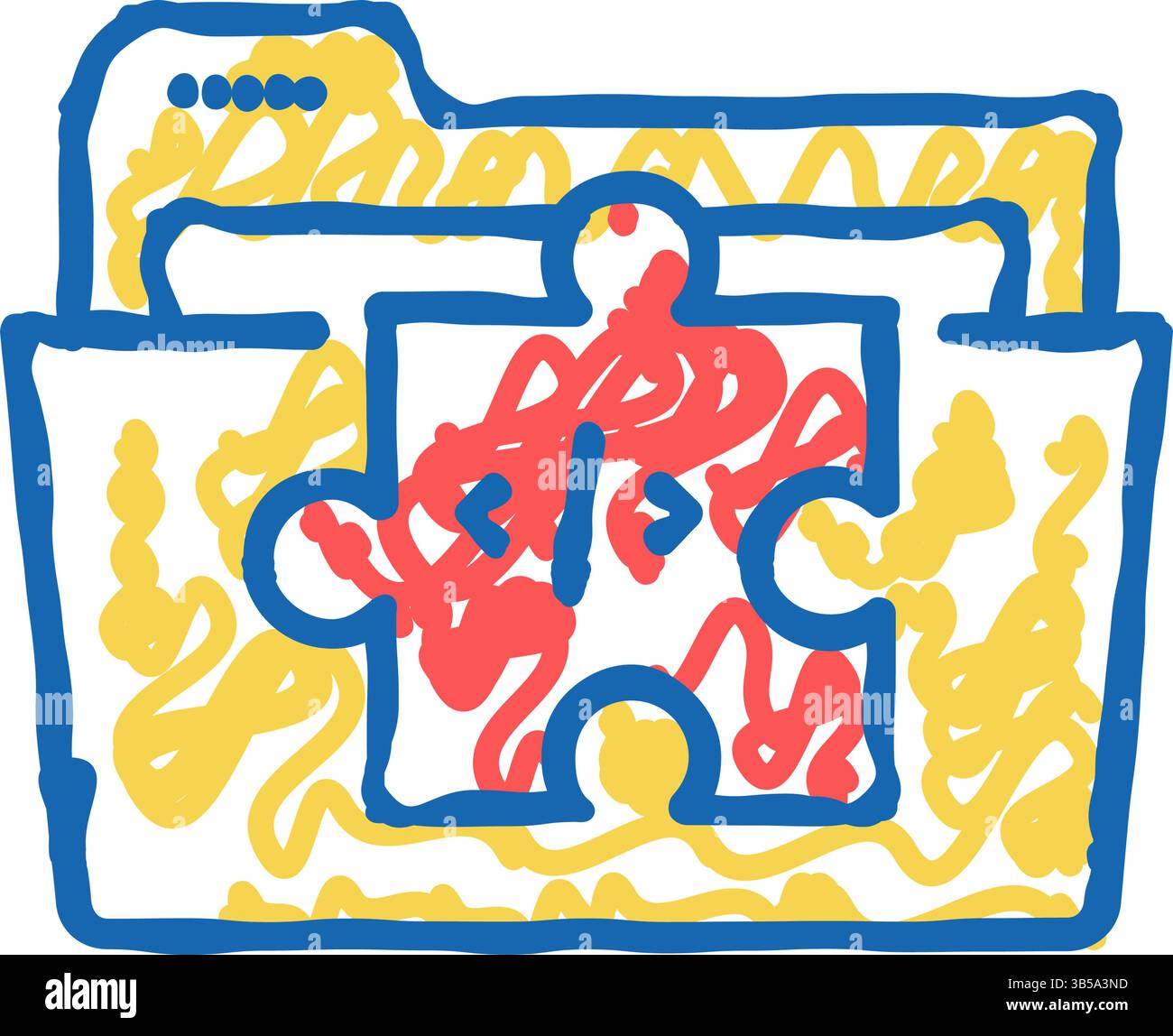 folder with program code files icon doodle illustration Stock Vector ...