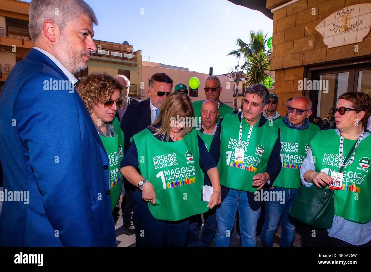 Italy. 01st May, 2025. Thousands of workers belonging to the CISL ...