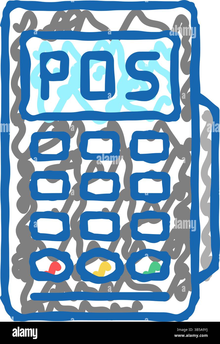 mobile pos terminal icon doodle illustration Stock Vector Image & Art ...