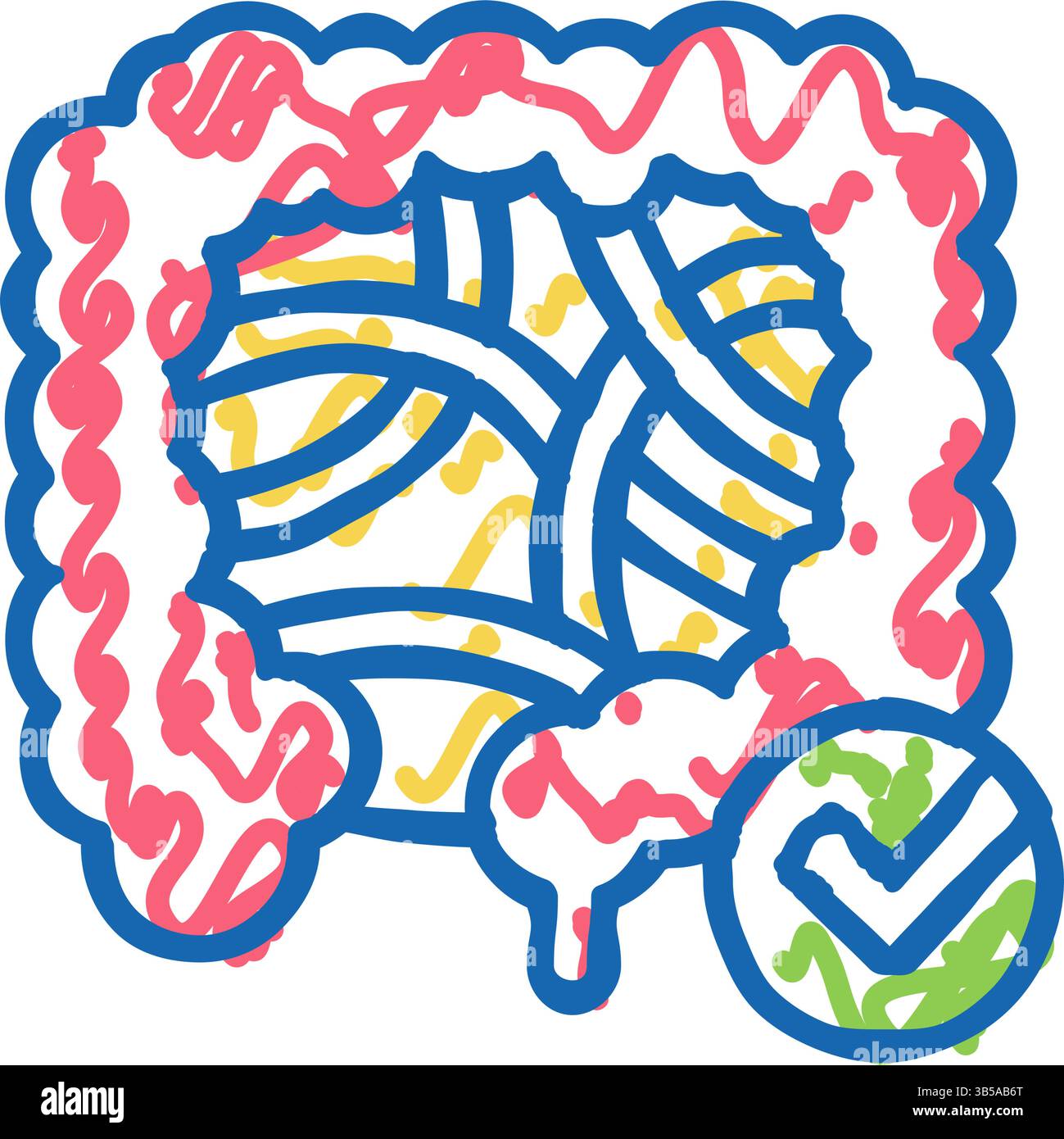 healthy intestine icon doodle illustration Stock Vector Image & Art - Alamy