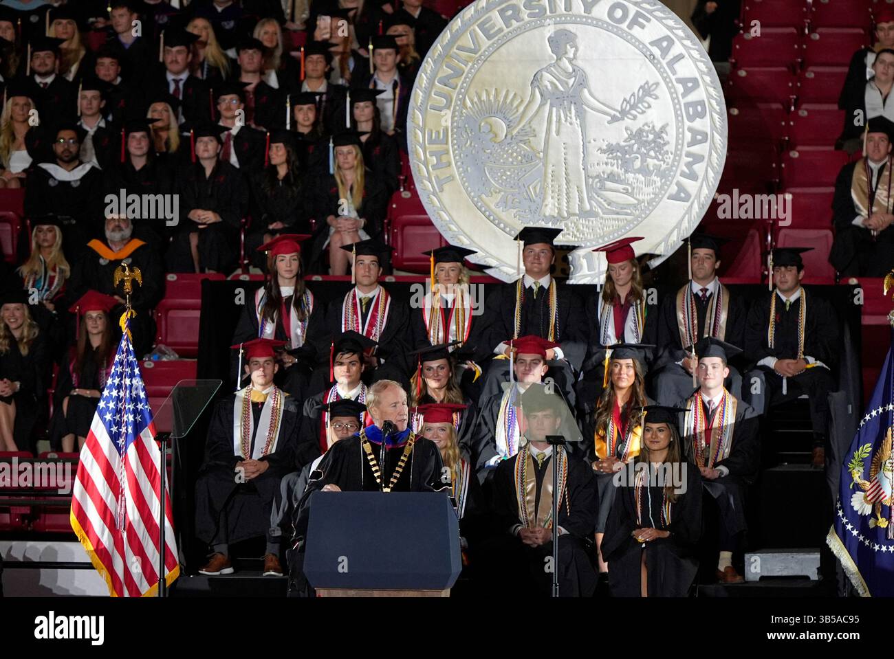 University of Alabama president Stuart Bell speaks before President ...