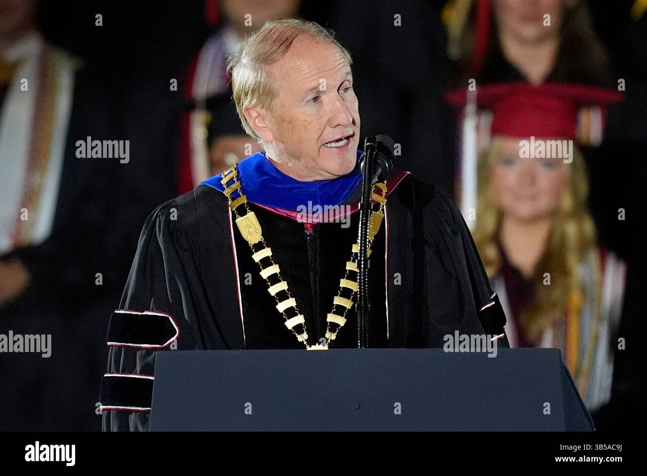 University of Alabama president Stuart Bell speaks before President ...
