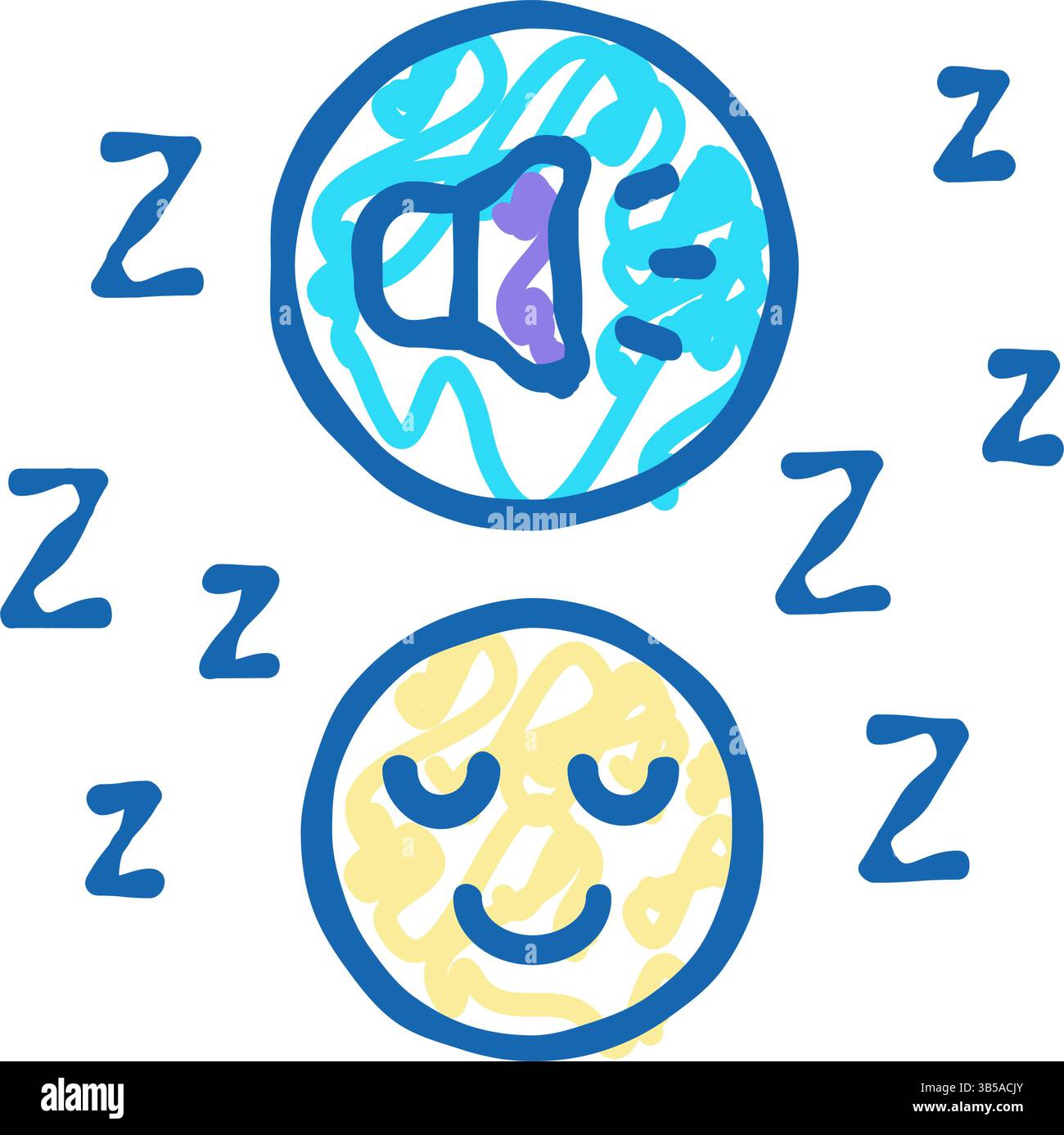 Music sleep color icon Cut Out Stock Images & Pictures - Alamy