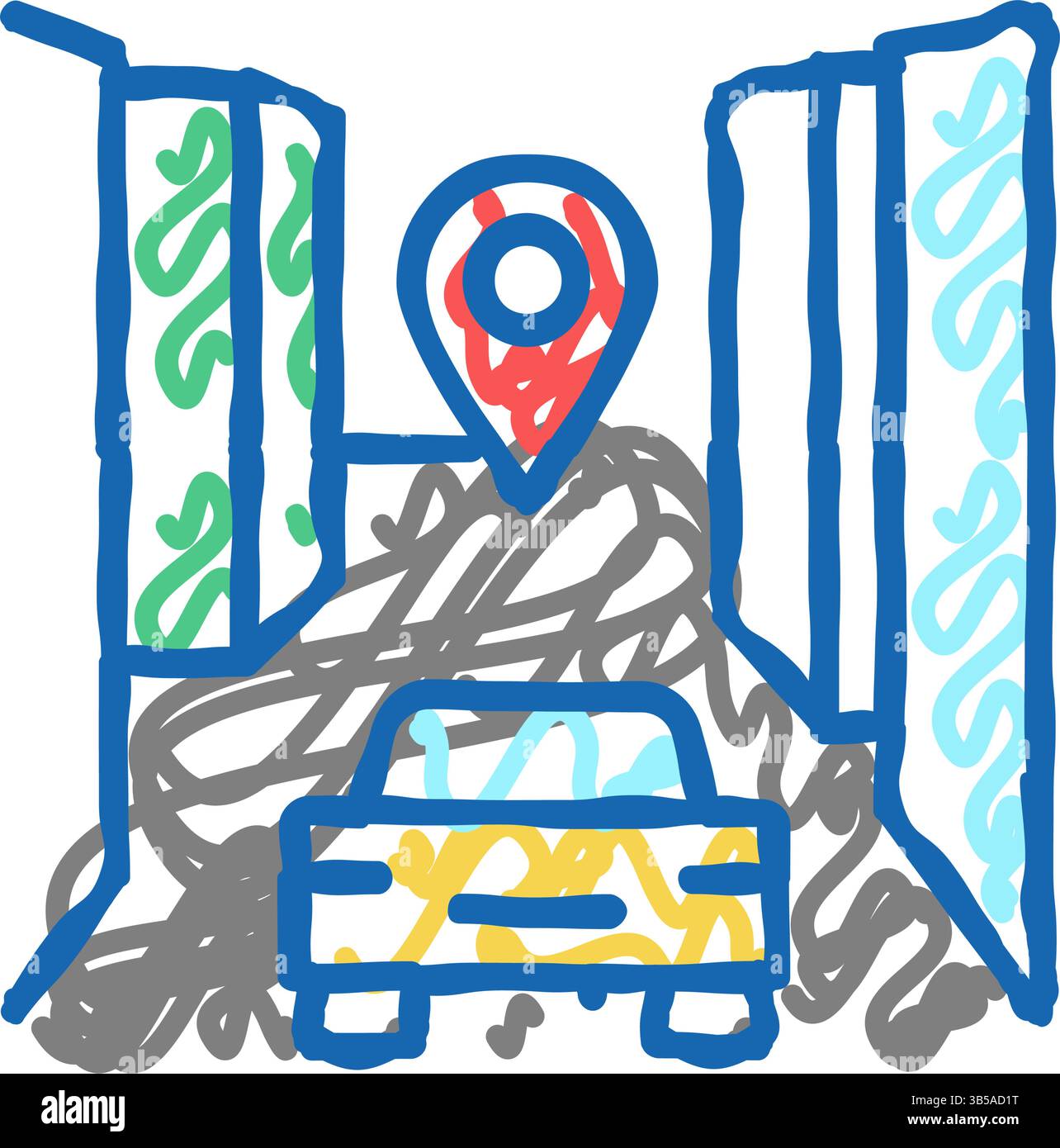 car final destination icon doodle illustration Stock Vector Image & Art ...